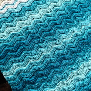 Beach Throw | Ocean Afghan | Crochet Beach Blanket | Coastal Blanket ...