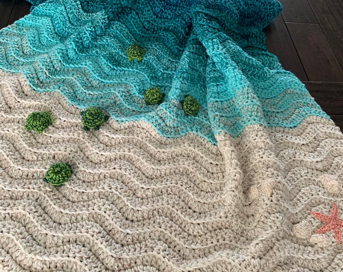 Crochet Sea Turtle Blanket - Etsy