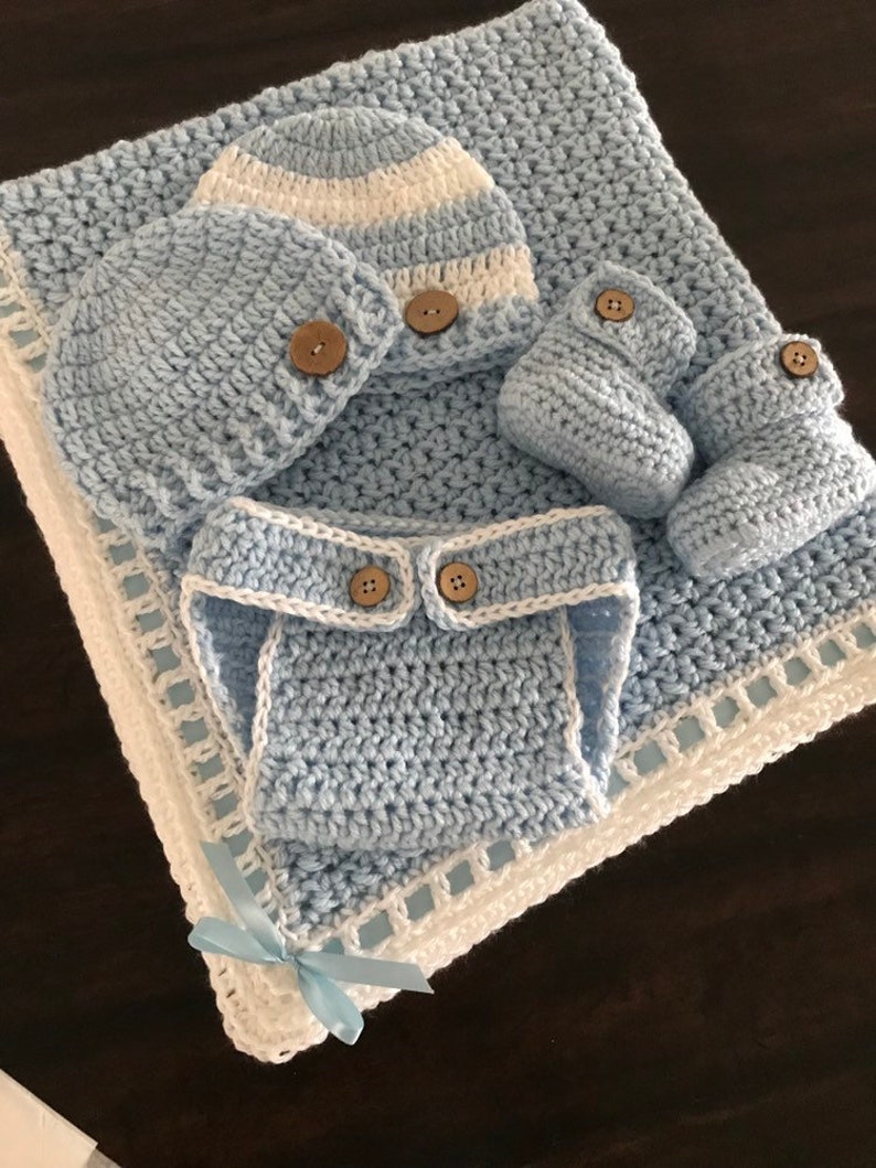 Handmade Crochet Baby Boy Blanket Newborn Baby Boy Blanket - Etsy