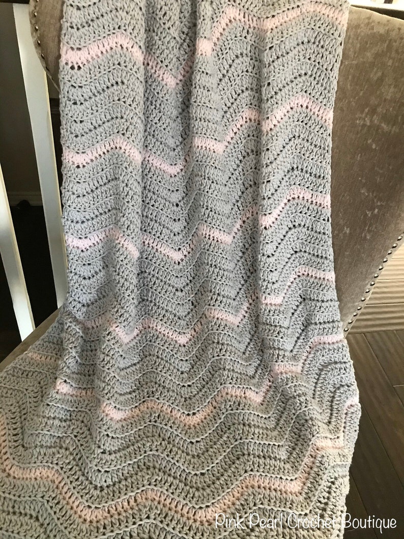 Modern Grey Baby Blanket Crochet Grey Baby Blanket Crochet | Etsy