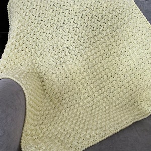 Yellow Baby Blanket | Crochet Yellow Blanket | Bee Nursery | Bee Themed ...