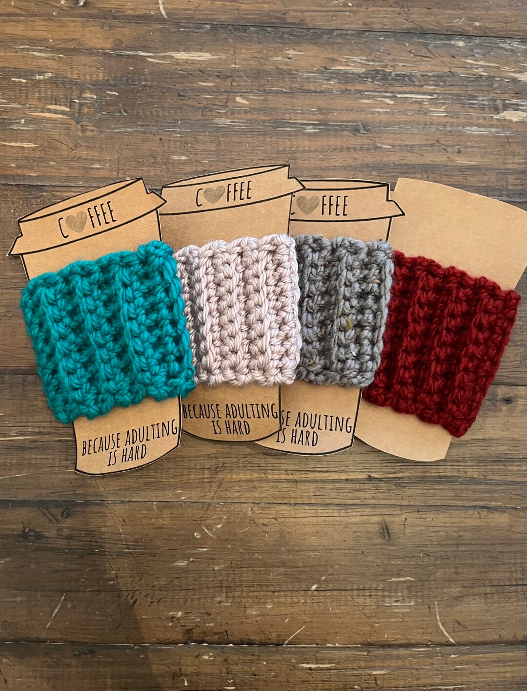 Reusable Cup Cozy | Chunky Knit Cup Cozy | Coffee Cup Sleeve | Hot ...