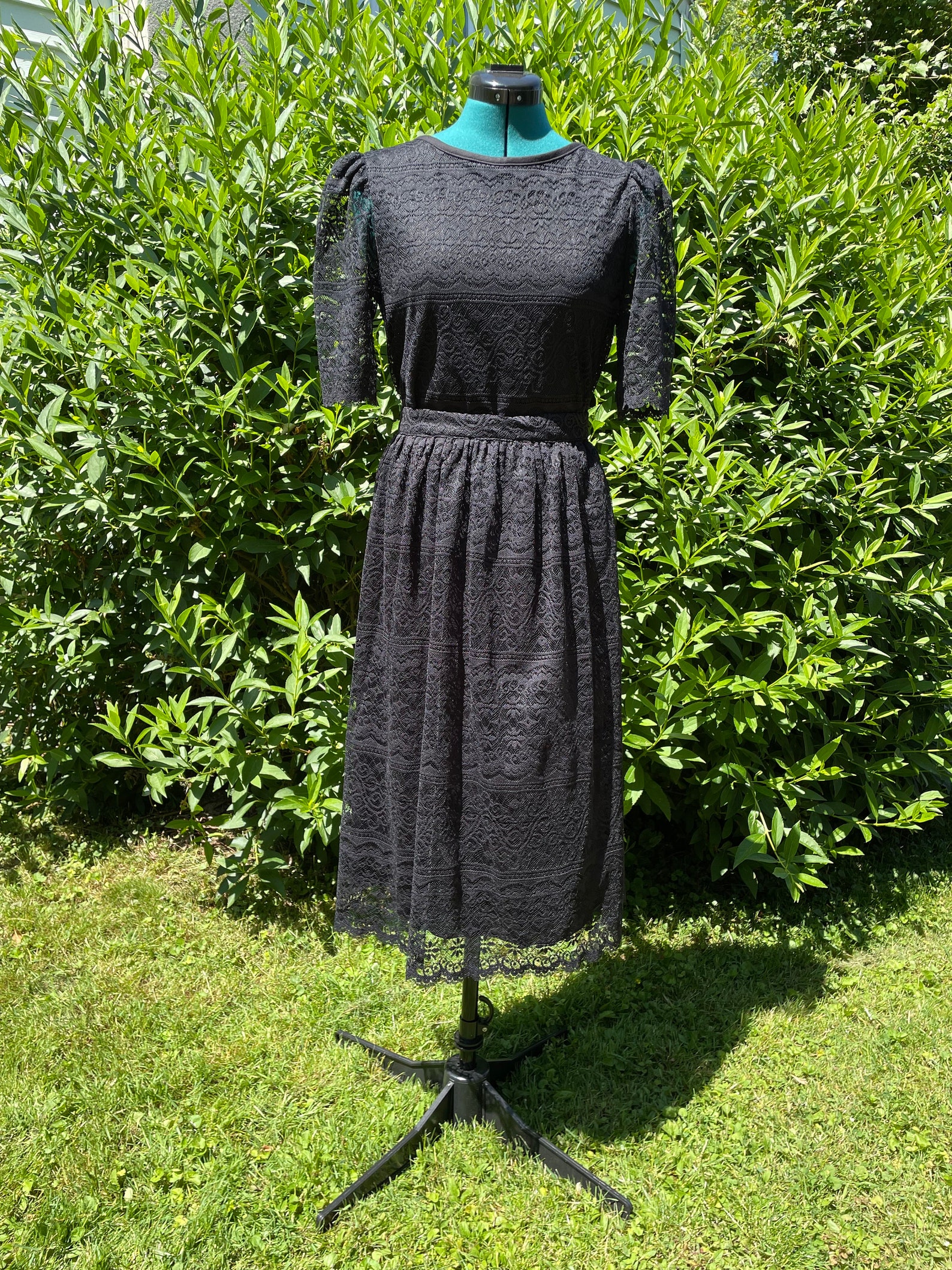 Vintage 1980s Wednesday Addams Goth Lace Two-piece Co-ord Skirt Set ...