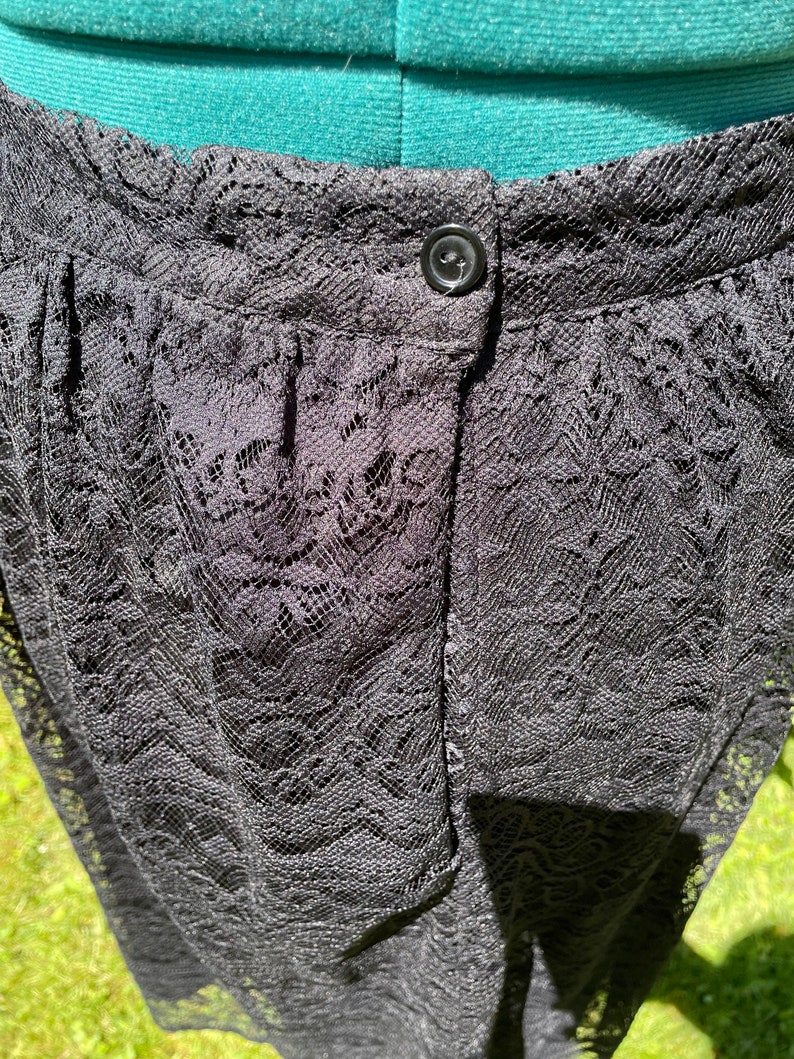 Vintage 1980s Wednesday Addams Goth Lace Two-piece Co-ord Skirt Set ...