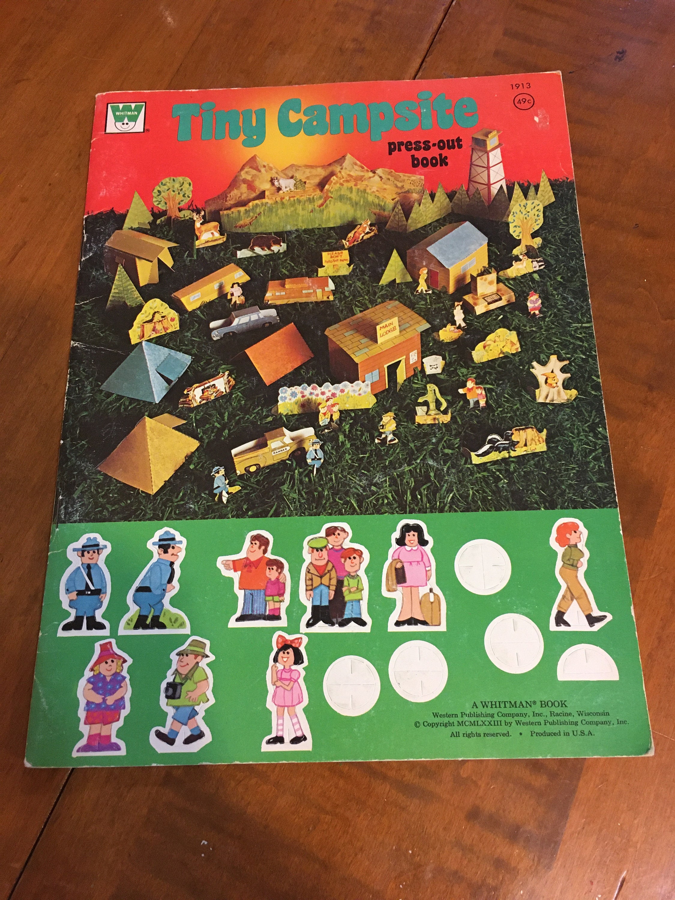 Retro Tiny Campsite Punch Out Book | Etsy