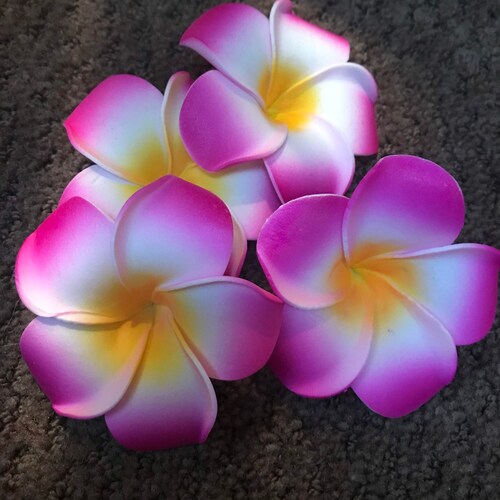 Luau Hawaiian Flowers Fake Plumeria Lot of 25 Foam Small - Etsy