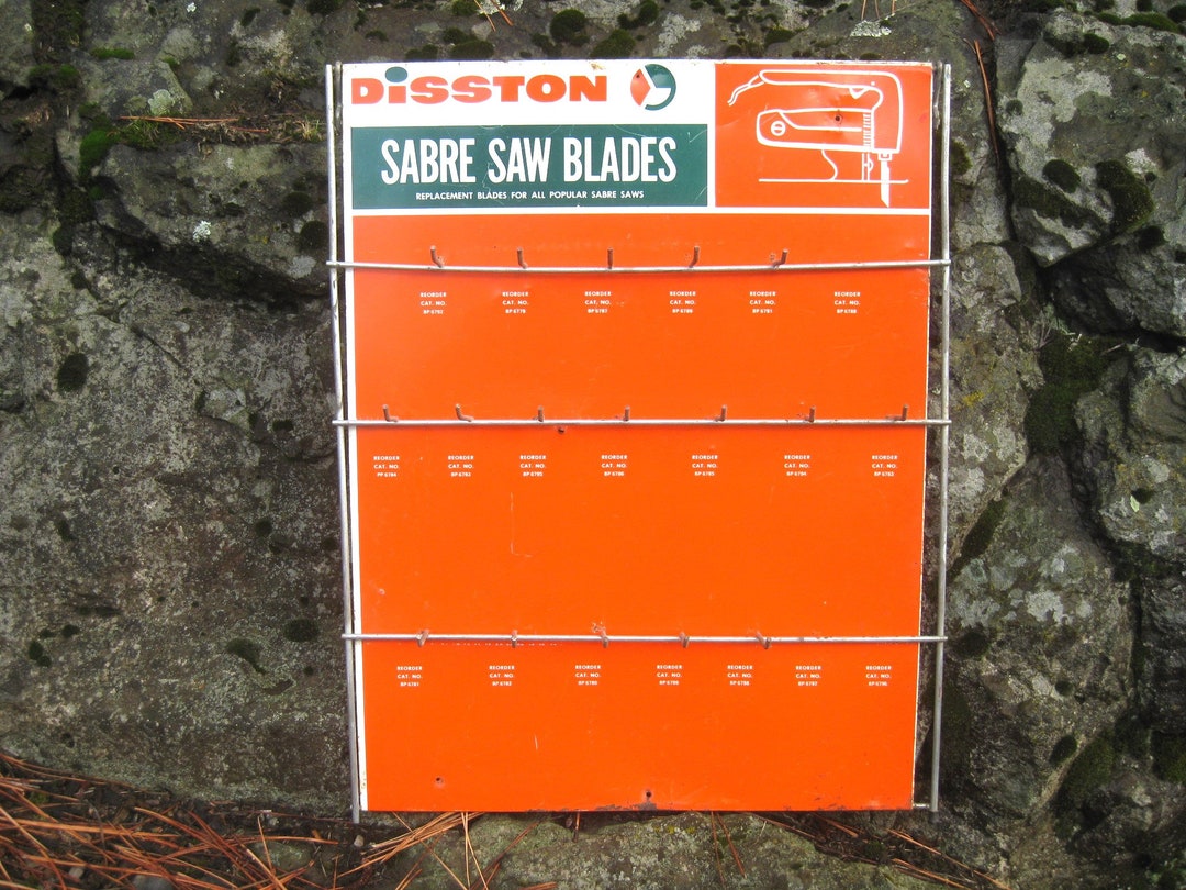 DISSTON Saber Saw Blade Hardware Store Metal Display Rack Advertising ...