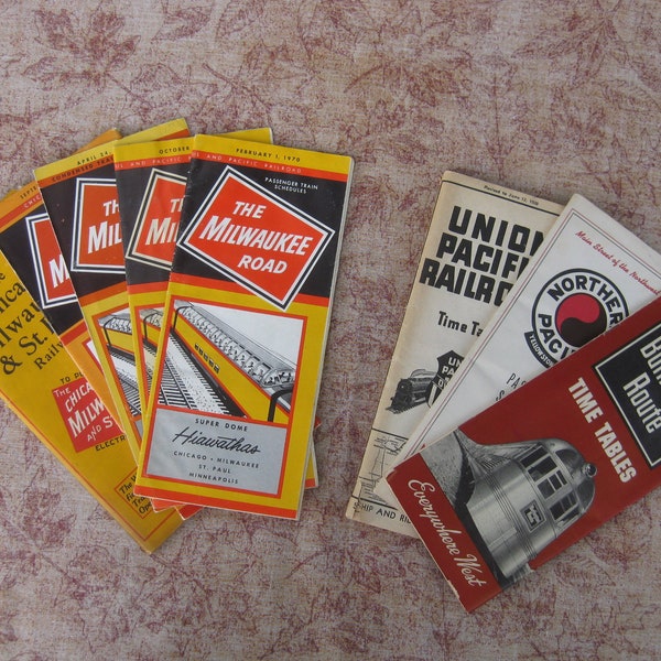 Vintage Train Schedule - Etsy