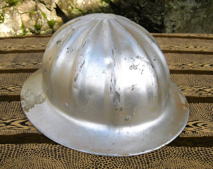 Vintage SUPERLITE FIBREMETAL Full Brim Hard Hat Aluminum Construction ...