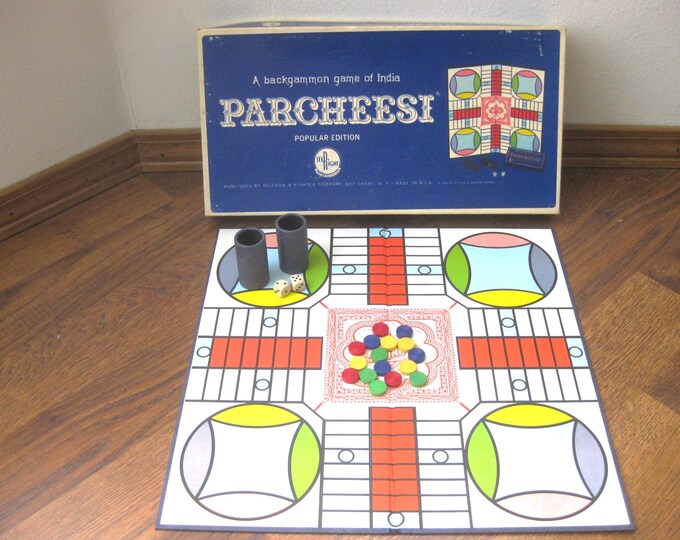 1964 PARCHEESI Board Game Selchow & Righter Co. Complete USA - Etsy