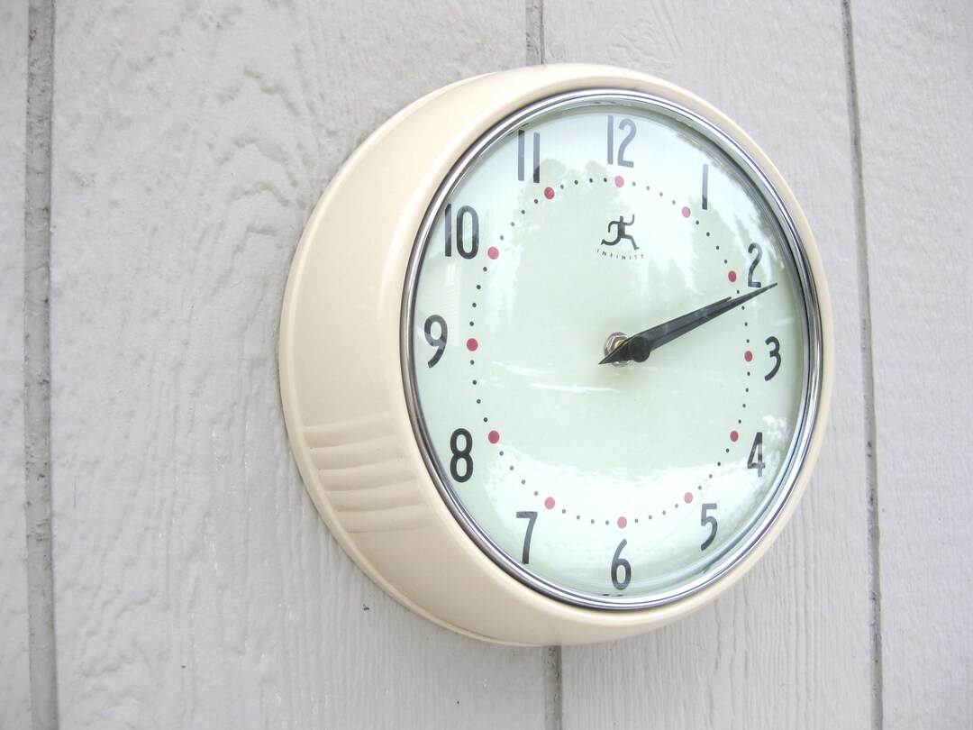 Retro INFINITY Wall Clock W/ Metal Frame - Etsy