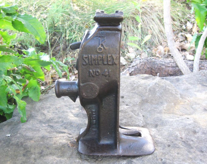 Antique TK Simplex No. 41 Railroad Jack w/ Brass Tag Collectible Tool ...