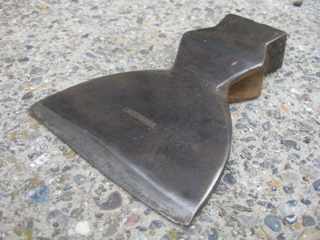 Rare CM.ST.P&P.R.R. Railroad Company Broad Head Hewing Hatchet Axe Head ...