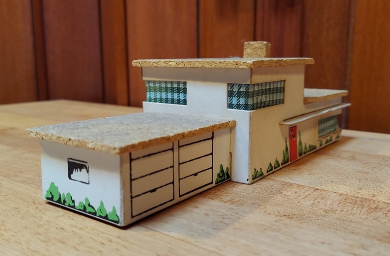 Vintage Art Deco HO Scale Model House, Art Moderne, 1930s, 1940s - Etsy
