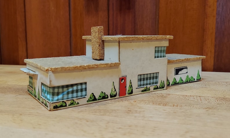 Vintage Art Deco HO Scale Model House, Art Moderne, 1930s, 1940s - Etsy