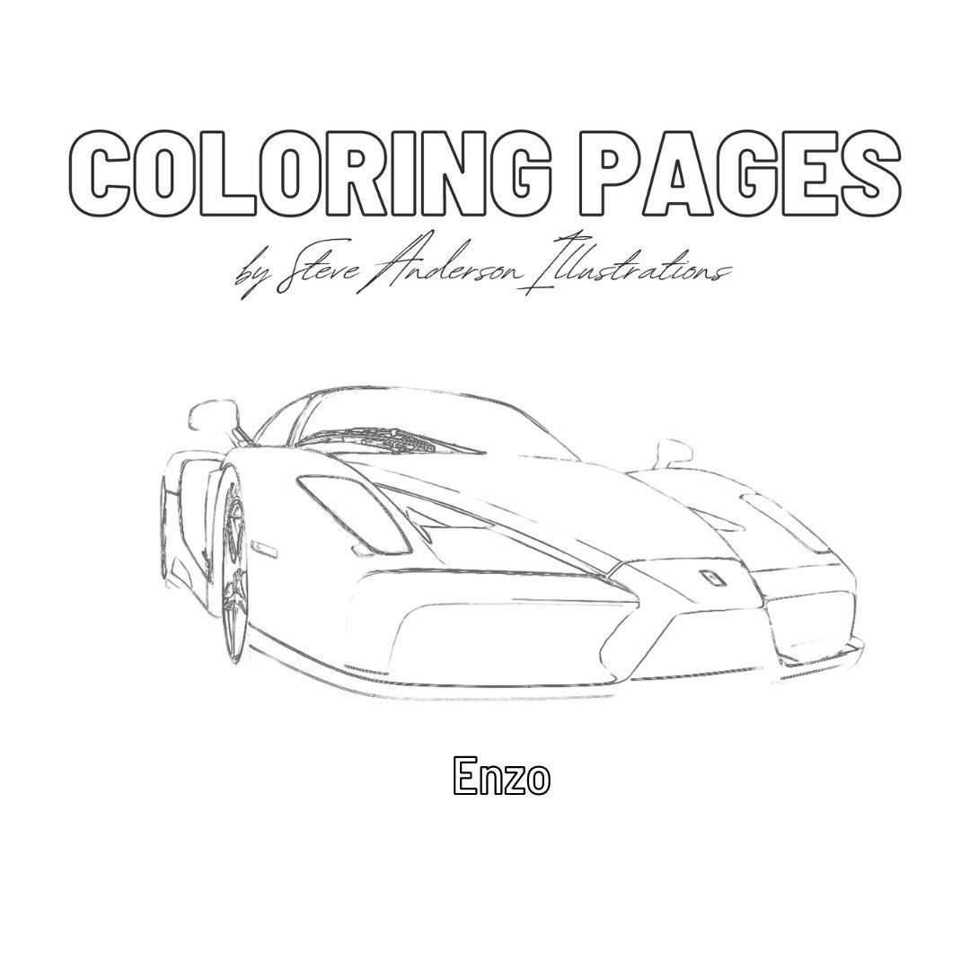 Enzo Ferrari Coloring Pages