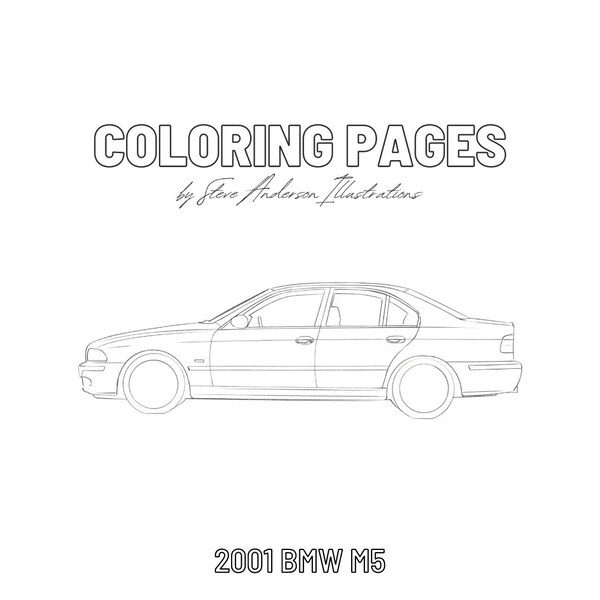 Bmw Coloring Pages - Etsy