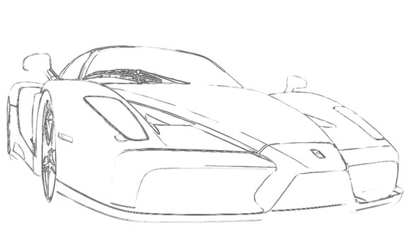 Enzo Ferrari Coloring Pages