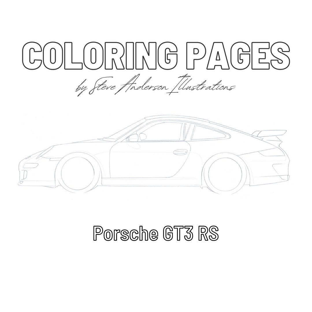 GT3 RS Coloring Page - Etsy