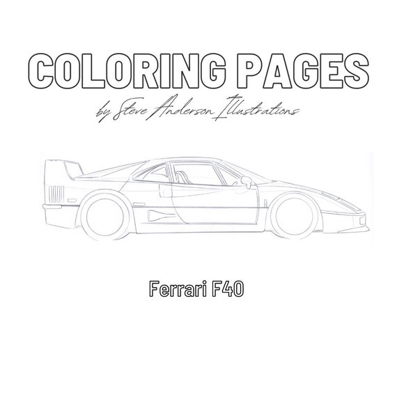 Ferrari F40 Coloring Pages
