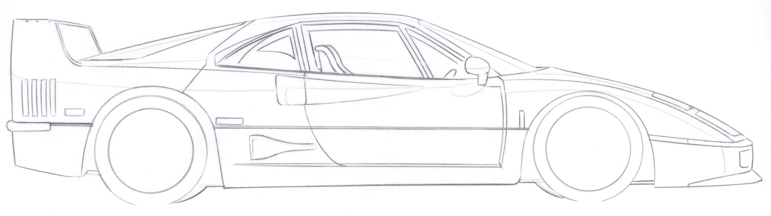 Ferrari F40 Coloring Pages
