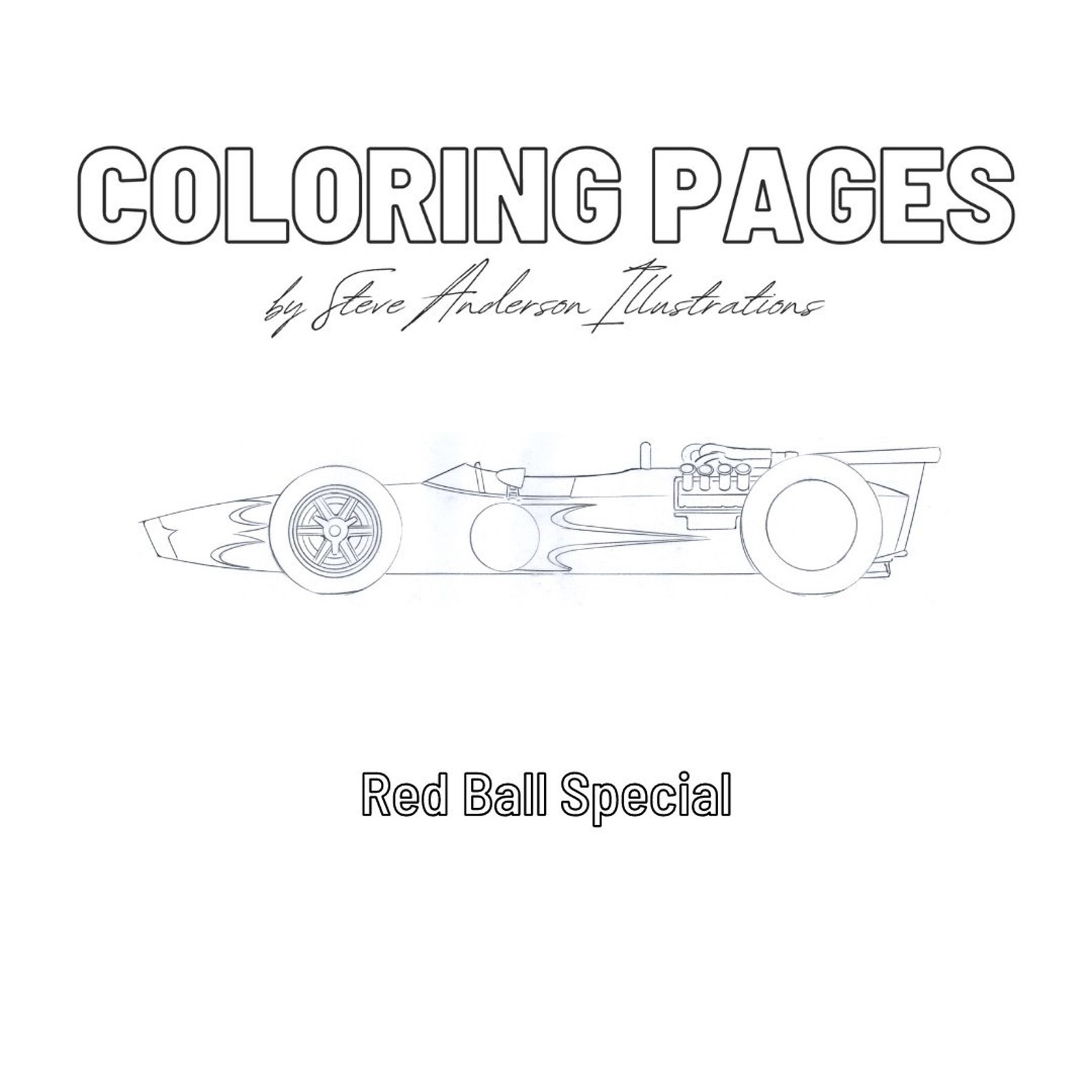 1966 Red Ball Special Coloring Page En anglais seulement - Etsy France