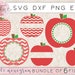 Apple Monogram Frame Bundle of 6 svg dxf png eps Cutting Files | Etsy