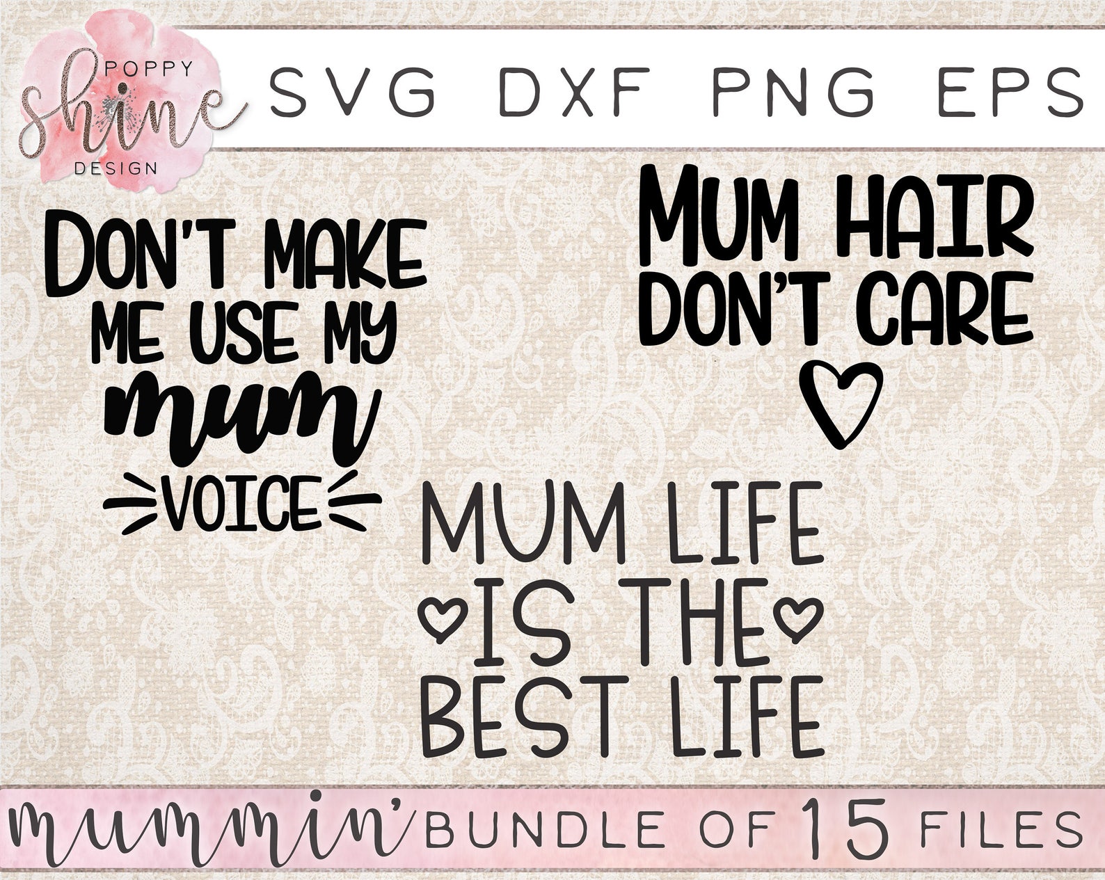 Mummin' Bundle of 15 Svg Dxf Png Eps Cutting Files for | Etsy