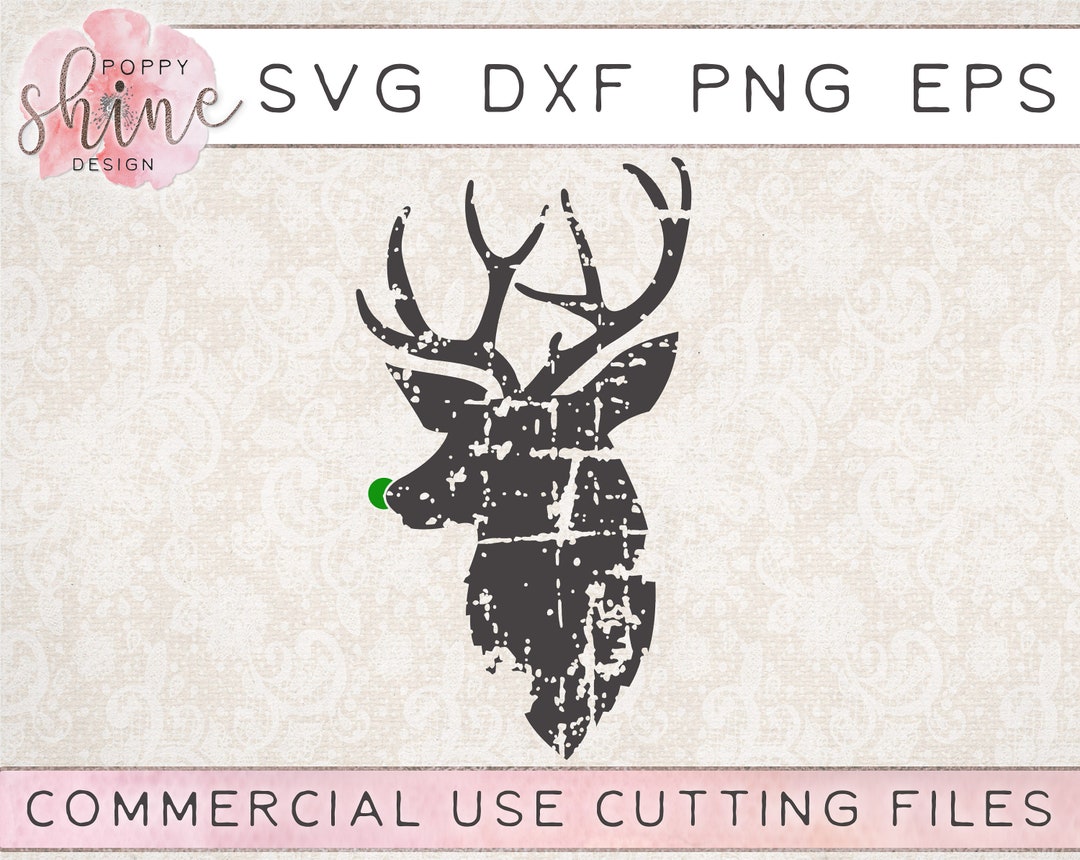 Rustic Reindeer Svg Dxf Png Eps Cutting File for Cricut & Silhouette ...
