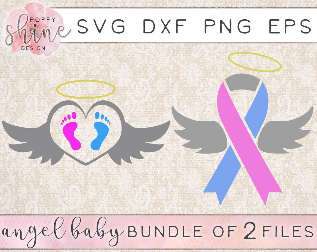 Angel Baby Bundle of 2 Svg Dxf Png Eps Cutting File for Cricut ...