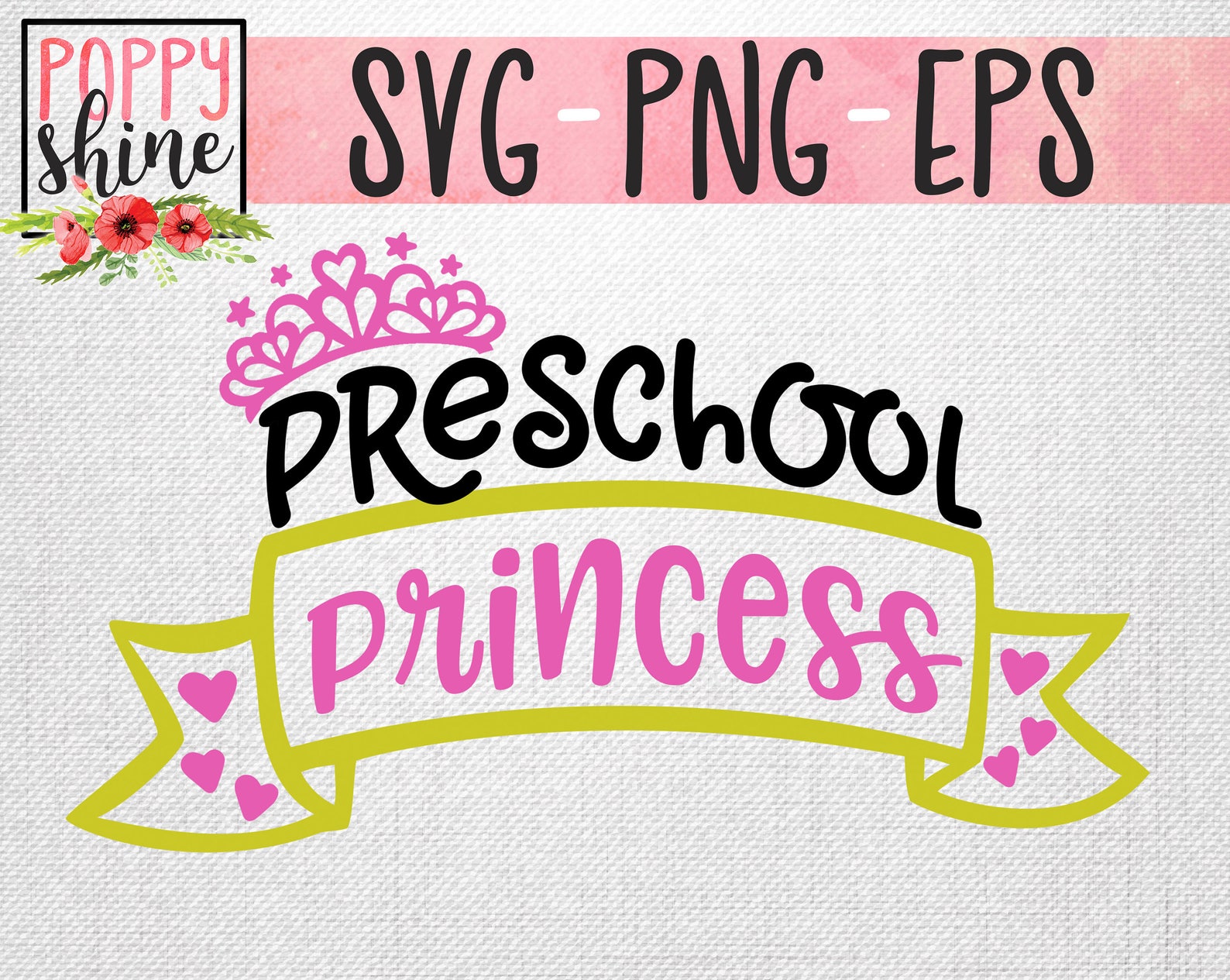 Preschool Princess Svg Png Eps Cutting File for Cricut & | Etsy