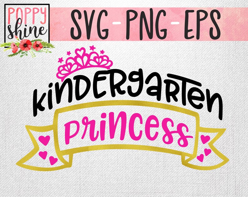 Kindergarten Princess svg png eps Cutting File for Cricut and | Etsy