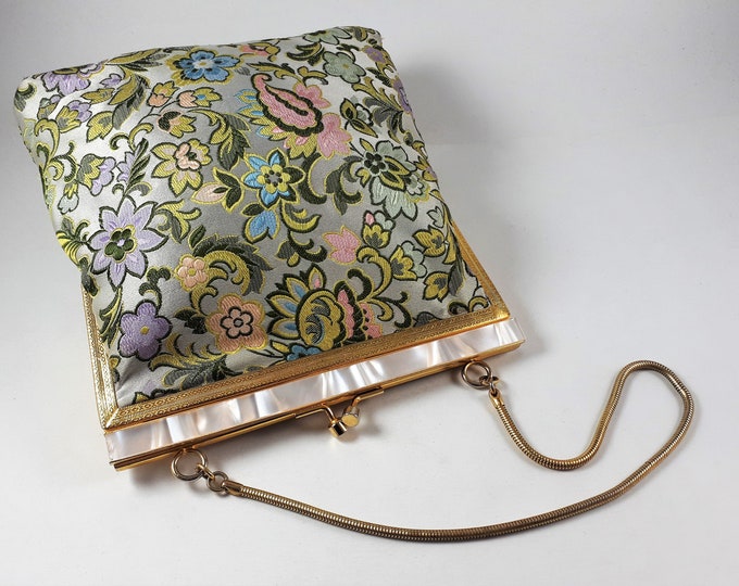 Adele Miami Handbag, Vintage Evening Bags, Mother of Pearl, Tapestry ...