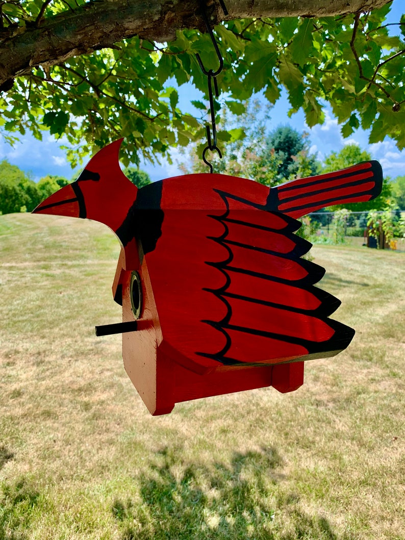 Cardinal Birdhouse - Etsy