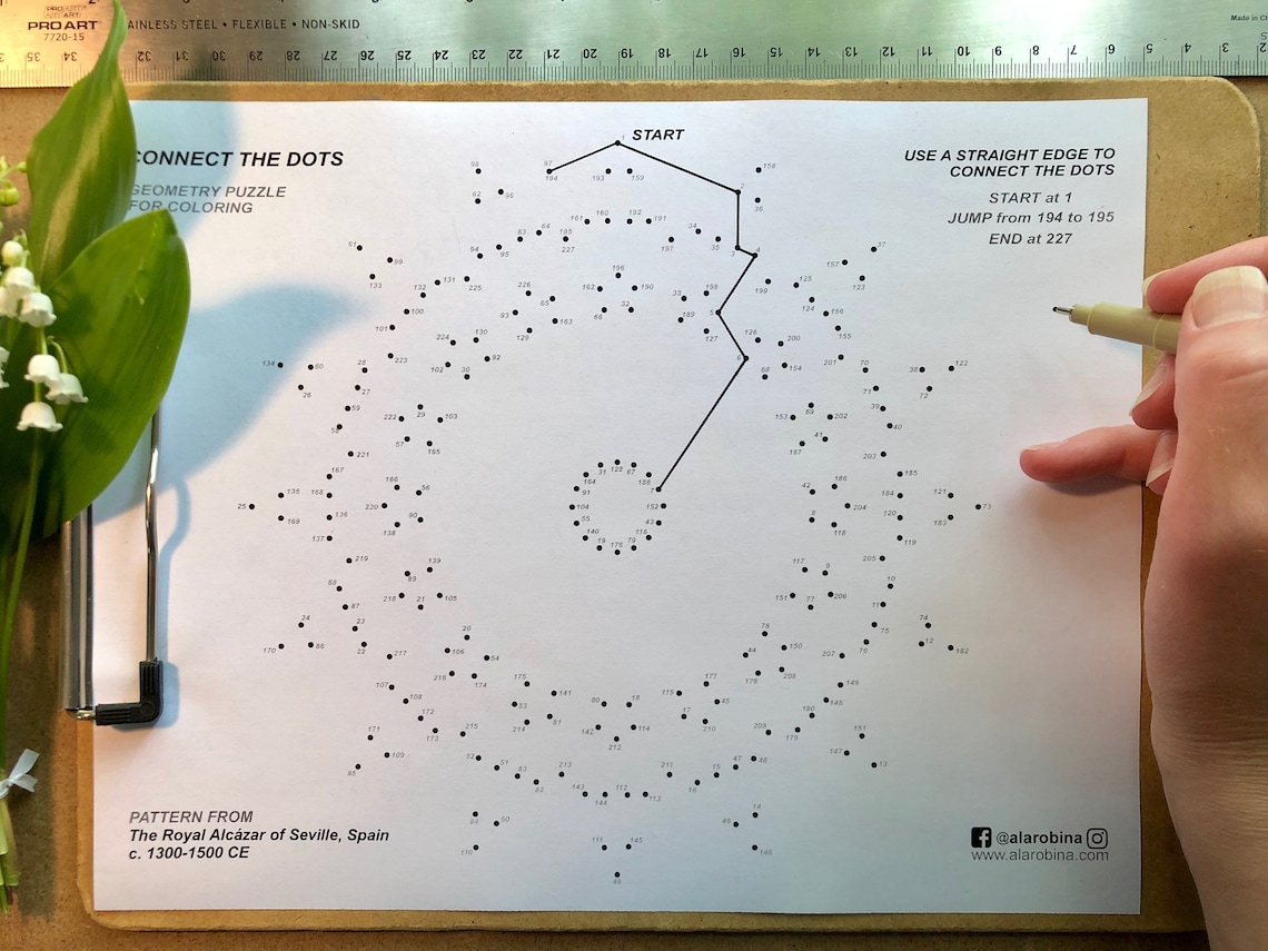 Connect the Dots GEOMETRY & Coloring Page - Downloadable PDF - Ultimate ...