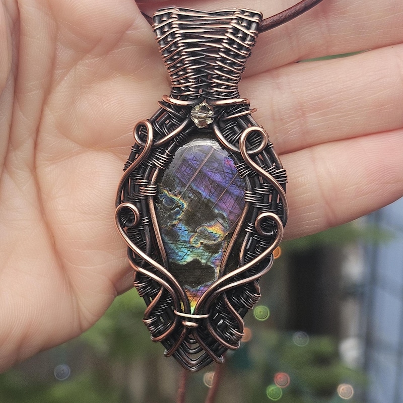 Spectrolite Pendant Vintage - Etsy