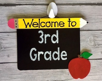 Welcome 3rd Grade Sign - Etsy