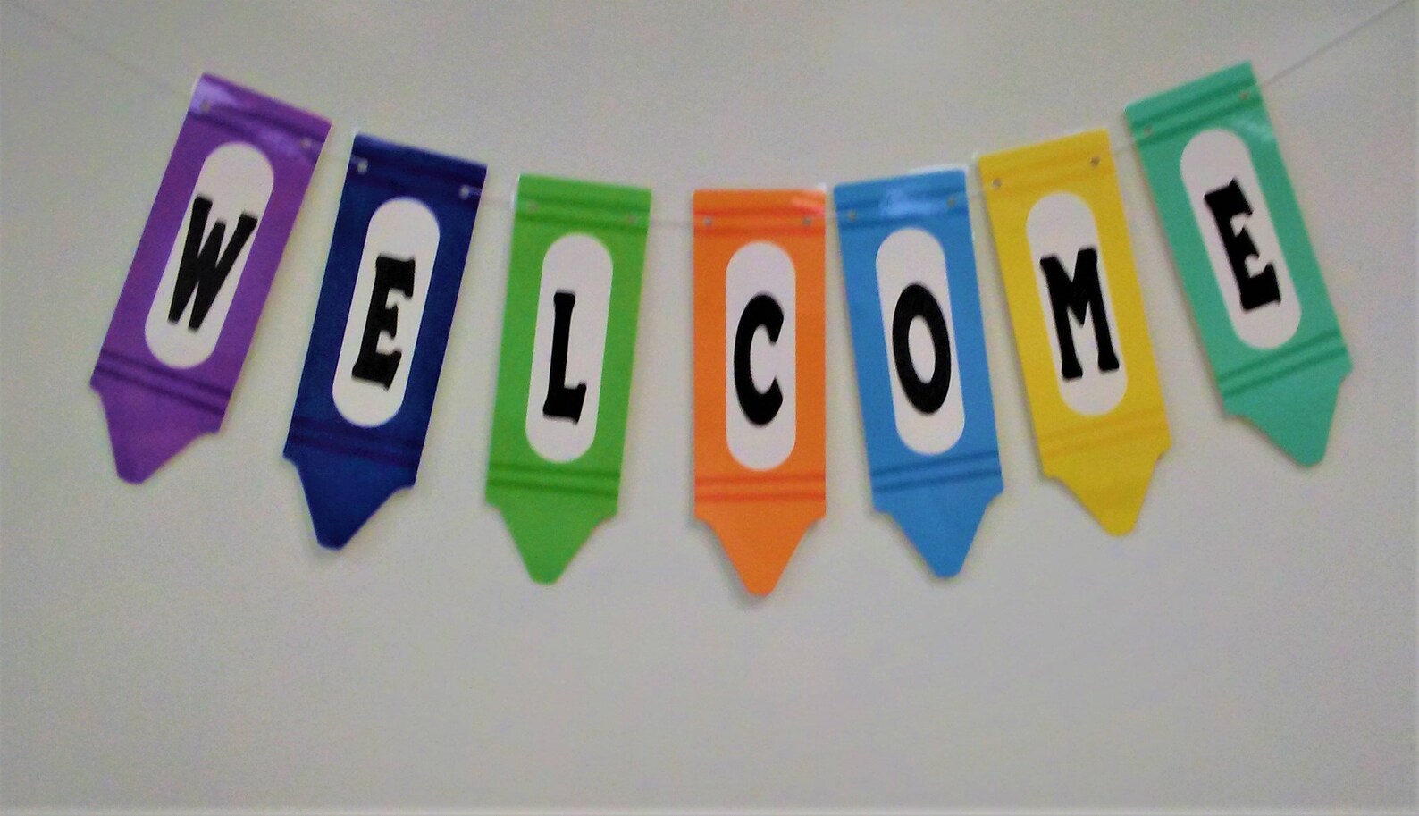 Welcome Crayon Sign Crayon Banner Crayon Colors Banner - Etsy