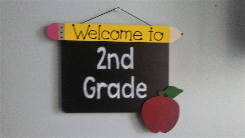 Bienvenido al letrero de 2do grado, letrero de maestro para la puerta ...