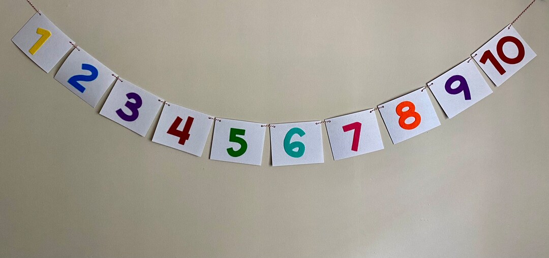 1-10 Banner, Number Banner, Pre-k Classroom, Pre-k Teacher, Pre-k ...