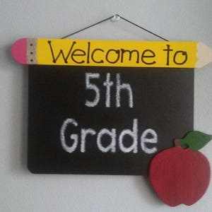 Welcome to 5th Grade Sign, Teacher Sign for Classroom Door Teacher Sign ...