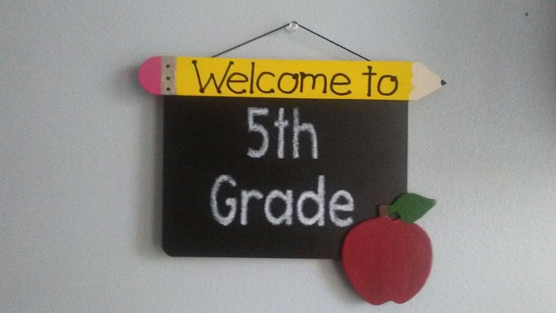 Welcome to 5th Grade Sign, Teacher Sign for Classroom Door Teacher Sign ...