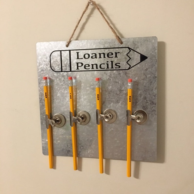 Loaner Pencil Sign Pencil Rental Magnetic Board Teacher - Etsy