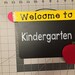 Welcome to Kindergarten Sign, Teacher Sign for Classroom Door, Teacher ...
