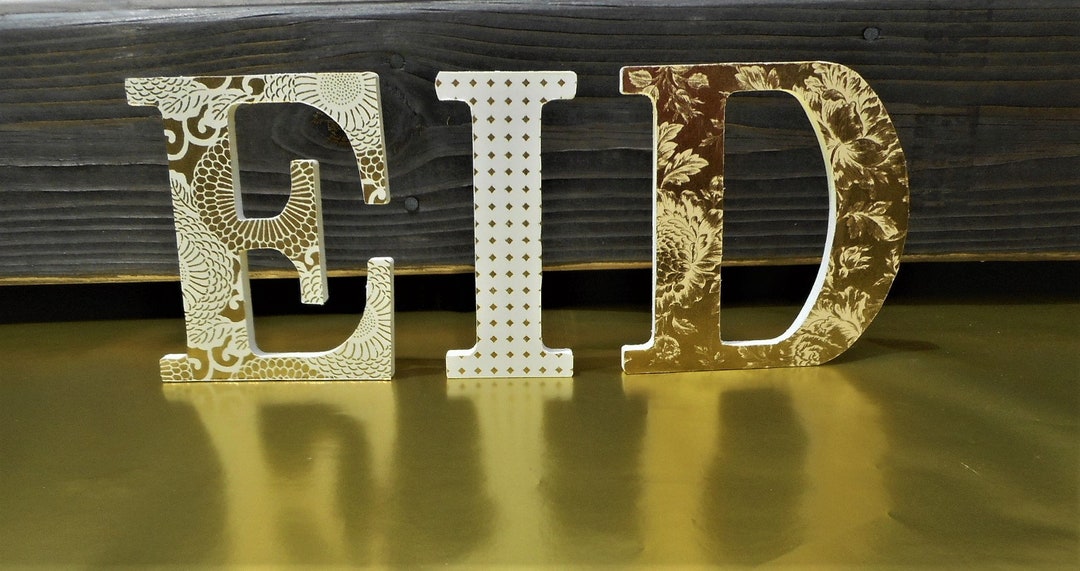 Eid Letters, Eid Decorations, Eid Decor, Eid Mubarak, Free Standing Eid ...