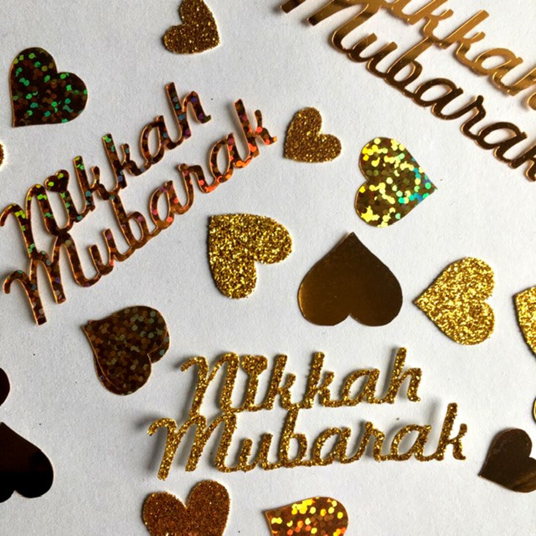 Nikkah, Nikah Confetti, Nikah, Islamic Wedding Decorations, Islamic ...