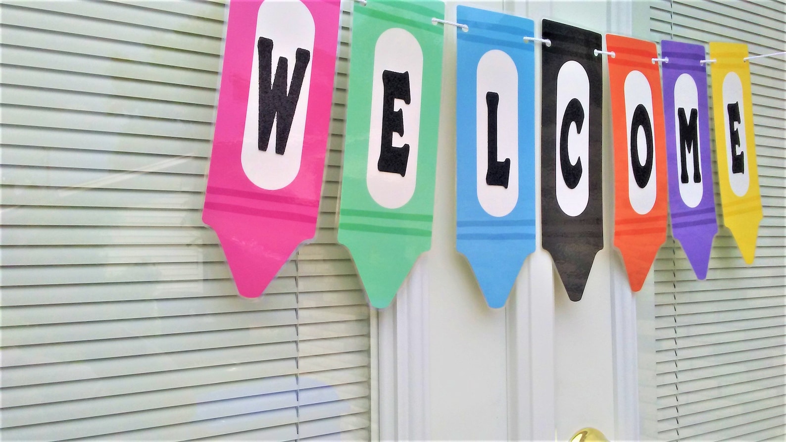Welcome Crayon Sign Crayon Banner Crayon Colors Banner - Etsy