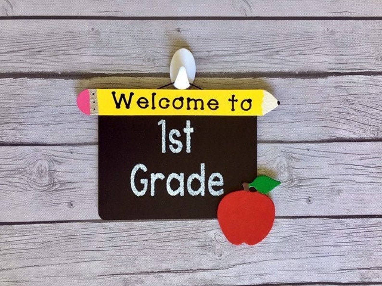 Welcome to 1st Grade, Teacher Sign for Classroom Door, Teacher Sign ...
