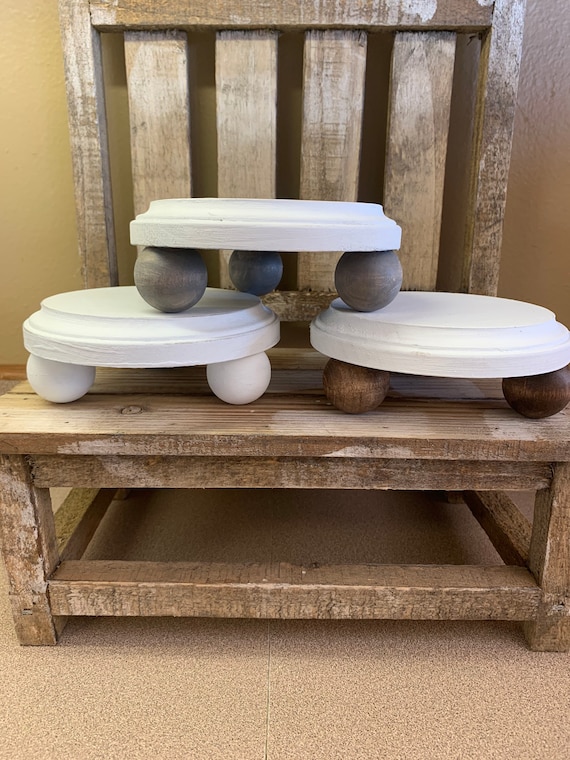 Set of 3 Mini Wood Risers Mini Stands Candle Holder Plant - Etsy