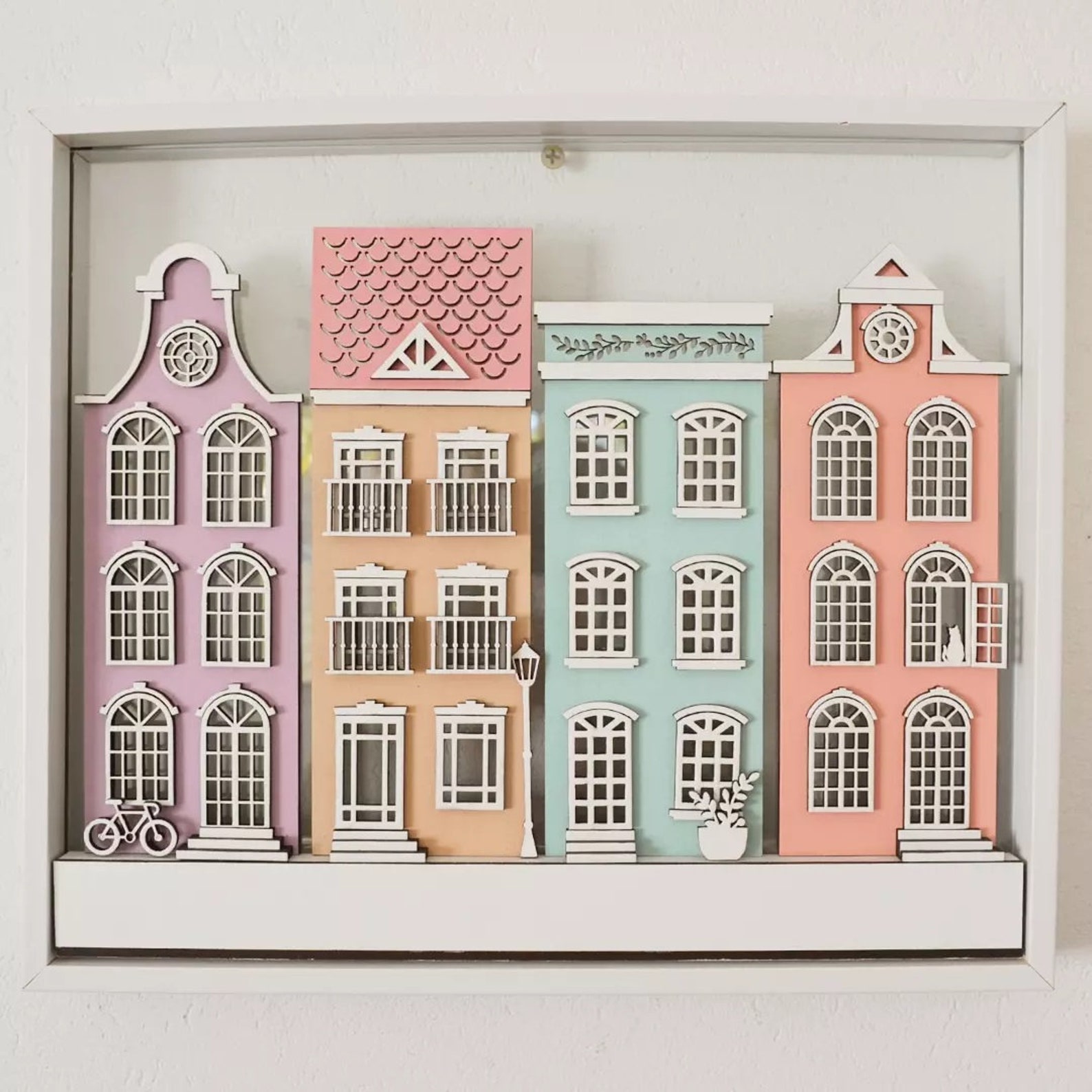 Decorative Houses Frame - SVG - PDF Digital File - Home Decor - Cute ...